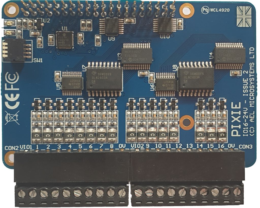 Raspberry Pi, Addon PIXIE board for 24V input and output